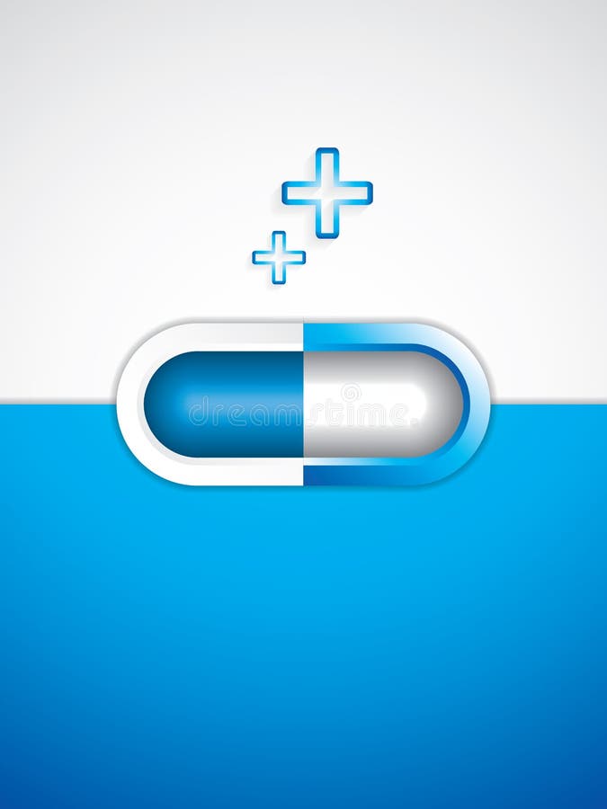 Blue pill stock vector. Illustration of glare, diet, bokeh - 22940236