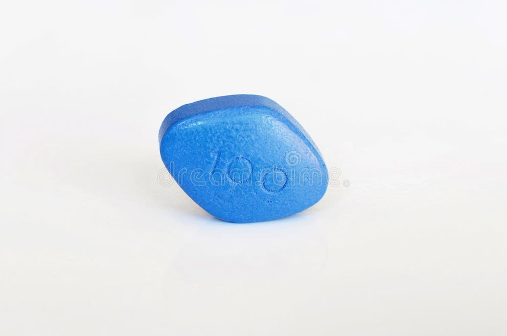 Blue Pill for Erectile Dysfunction Treatment Stock Photo - Image of ...