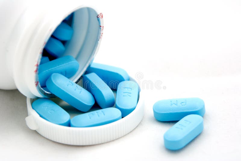 Blue Pills for Healthy Diet Nutrition, Supplements Pill and Probiotics ...