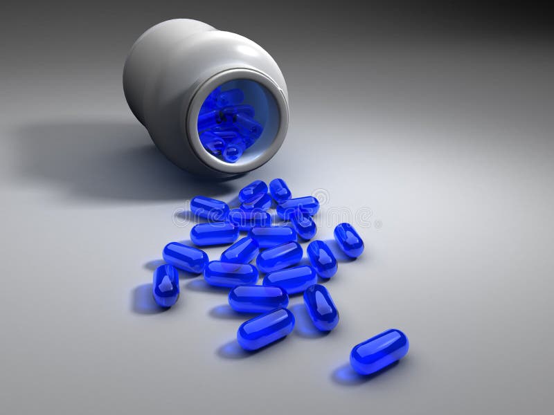 Blue pills stock illustration. Illustration of prescription - 4566182