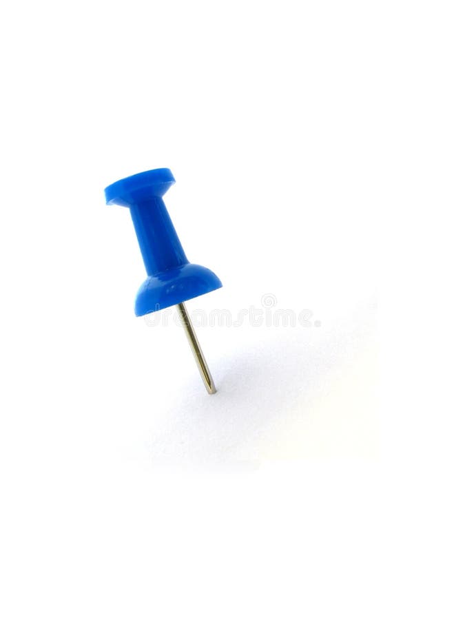 Push pin - Blue stock photo. Image of push, colored, detail - 3137192