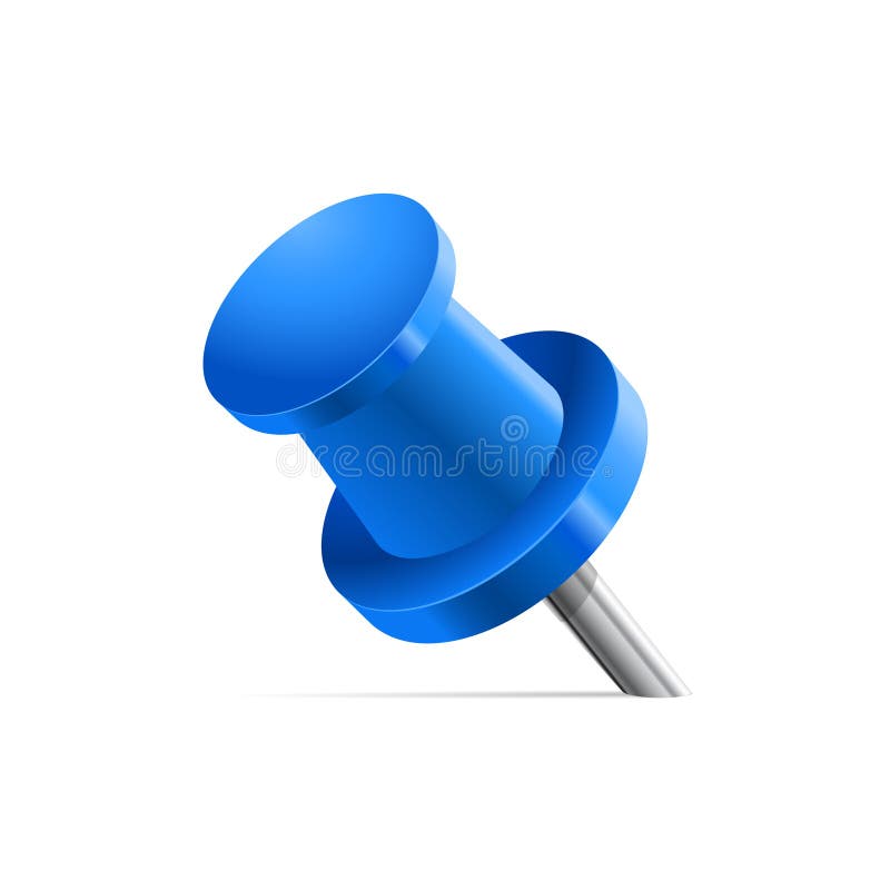 Blue Pin Icon Design. Vector Illustration of a Blue Marker for Maps or ...