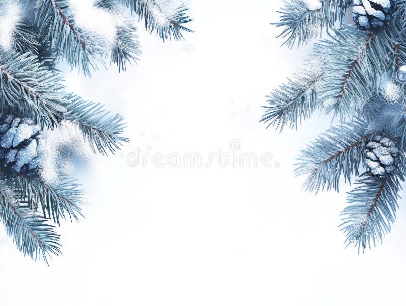 Sophisticated Christmas Layout with Blue and Silver Ornaments Stock ...