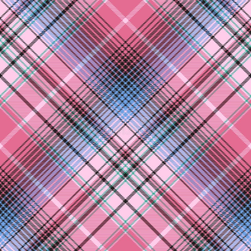 Blue Pink Abctract Check Plaid Seamless Pattern Stock Vector ...