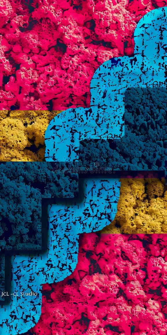 A Blue and Pink Abstract Background with a Cross in the Middle Stock ...