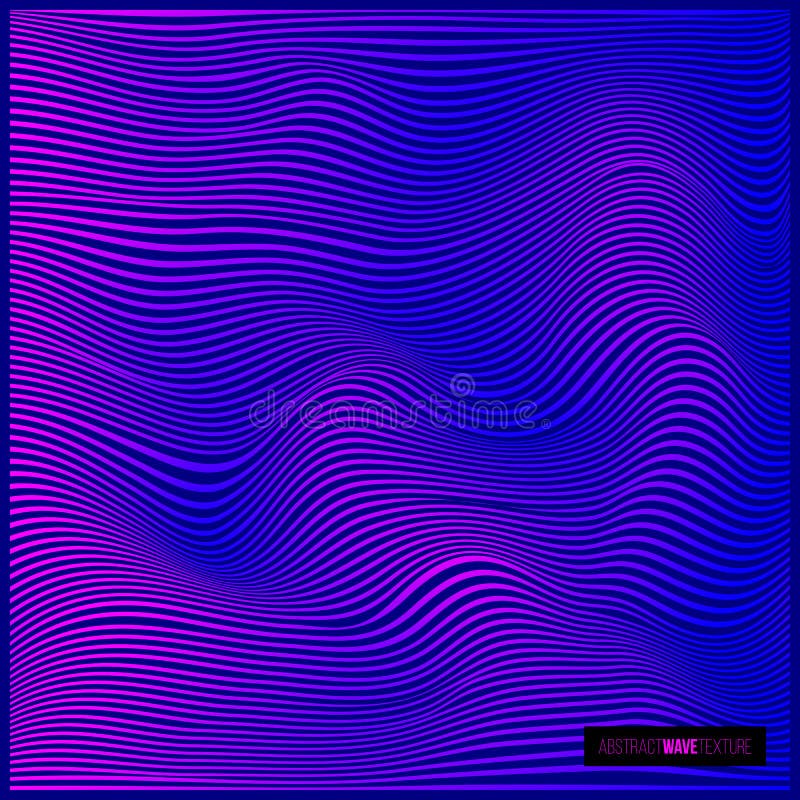 Blue Pink Abstract Wavy Texture. Vector Background. Stock Vector ...