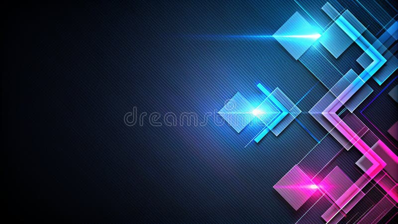 Blue and Pink Arrows on a Dark Background Creative AI Stock ...