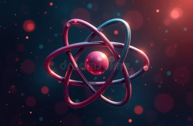 The Blue and Pink Atom is a Symbol of the Nuclear Industry in Space ...