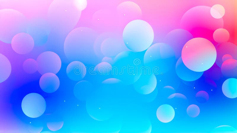 Blue and Pink Background with Bubbles in the Middle of the Image and ...