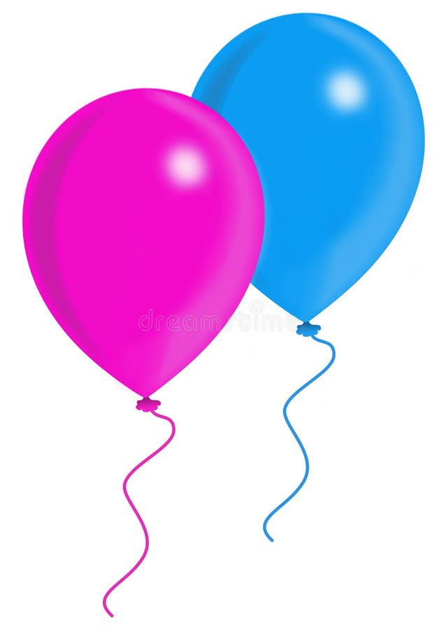 Blue And Pink Balloon Stock Photography - Image: 1687742