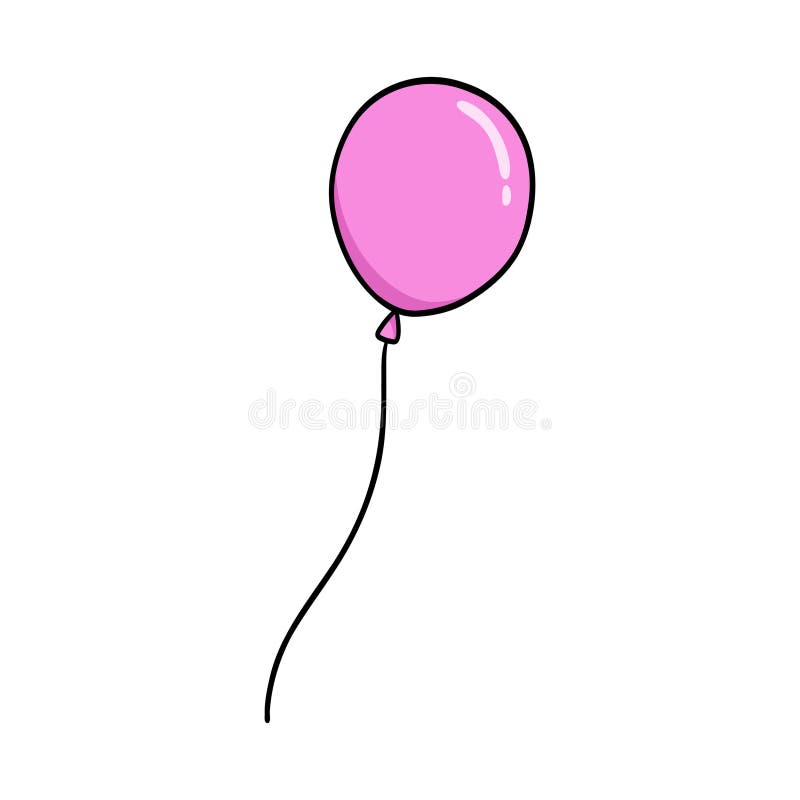 Cute Balloon Cartoon stock illustration. Illustration of decorative ...