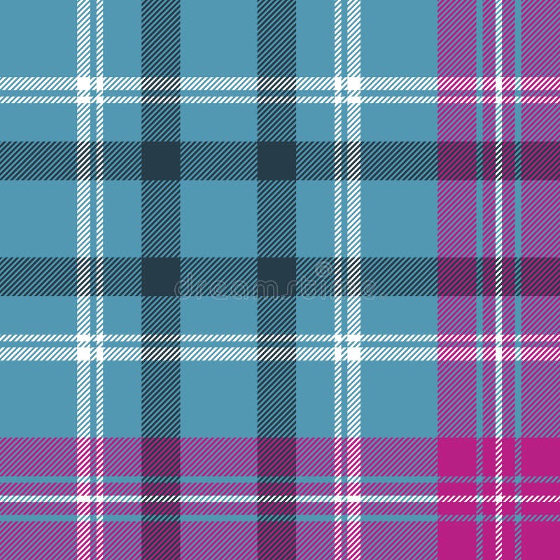 Blue Pink Check Plaid Seamless Pattern Stock Vector - Illustration of ...