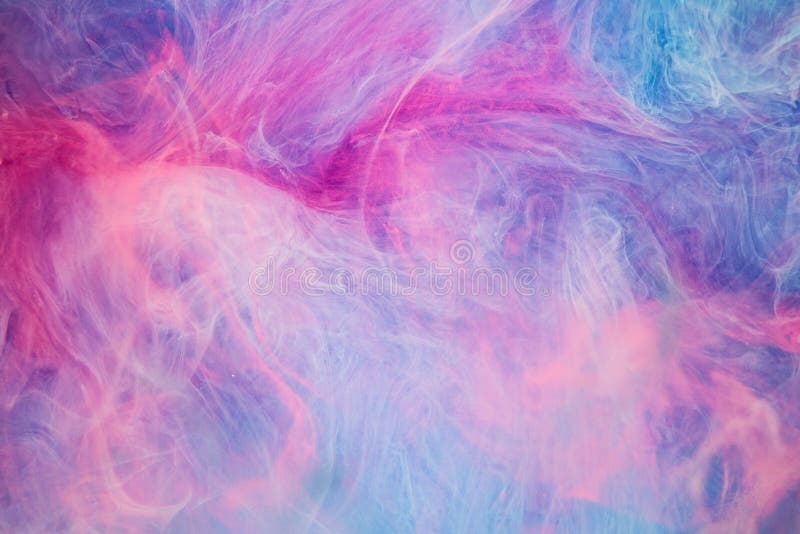 Blue pink clouds of ink stock photo. Image of transparent - 63250692
