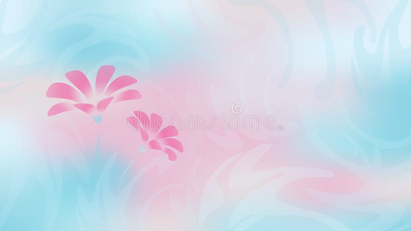 Blue and Pink Color Combination Background Image with Pink Flowers ...