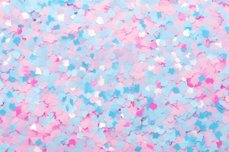 A Blue and Pink Coloring Background, a Pile of Pink and Blue Confetti ...
