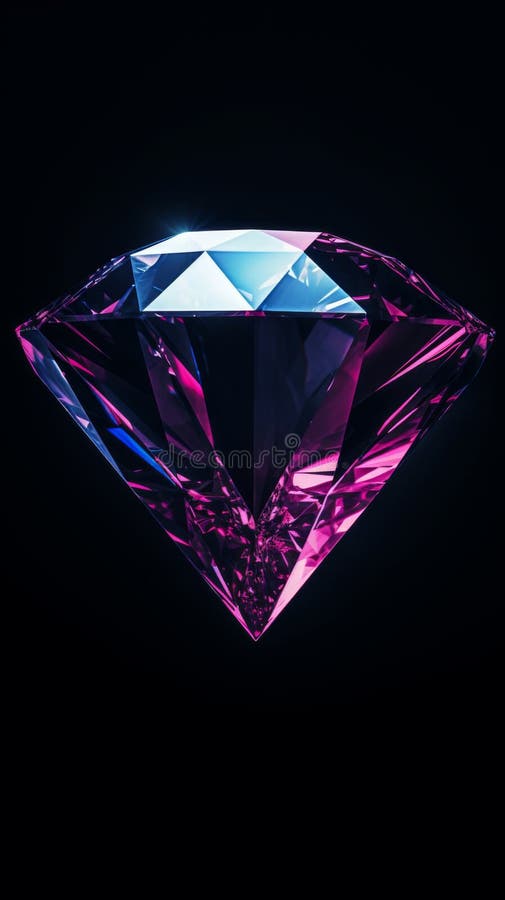 Blue and Pink Diamond on Black Background Wallpaper. Bright Diamond on ... Blue and Pink Diamond on Black Background Wallpaper. Bright Diamond on ...