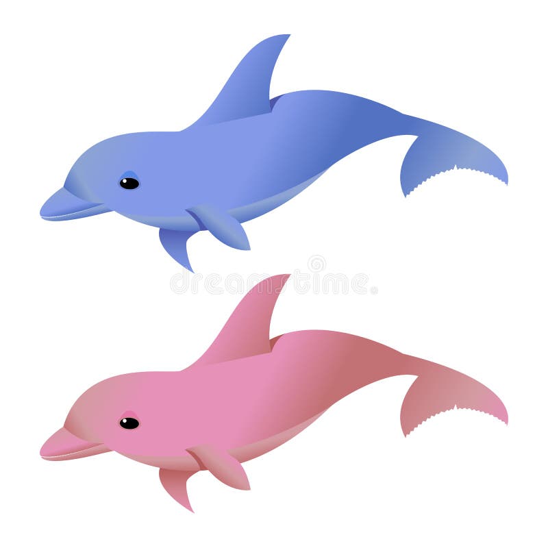 Pink Dolphins Clipart