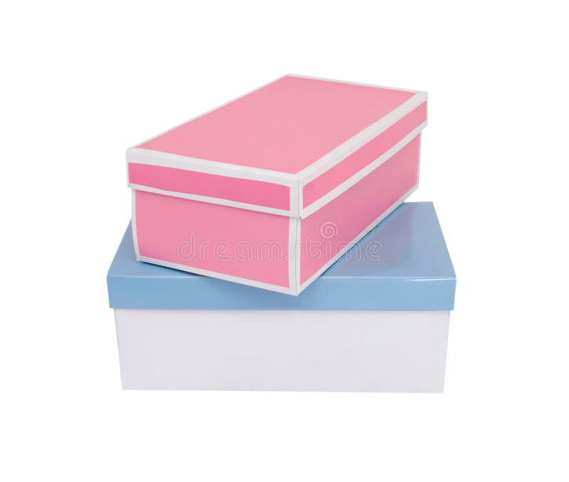 Blue and pink gift boxes stock image. Image of drawer - 25140367