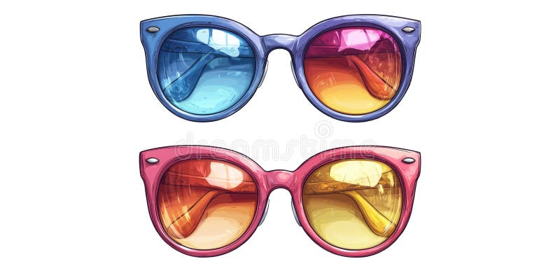 Transparent Sunglasses Blue Lenses Gradient Background Stock Photos ...