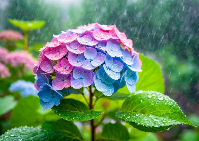 Hydrangea Flowers stock illustration. Illustration of leaves - 325997160