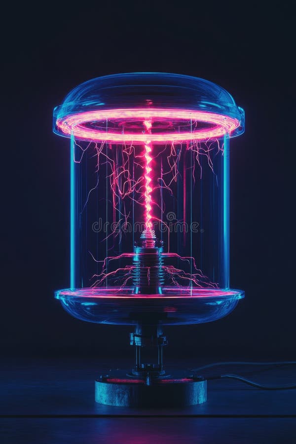 Blue and Pink Light Emission Stock Image - Image of generated, modern ...