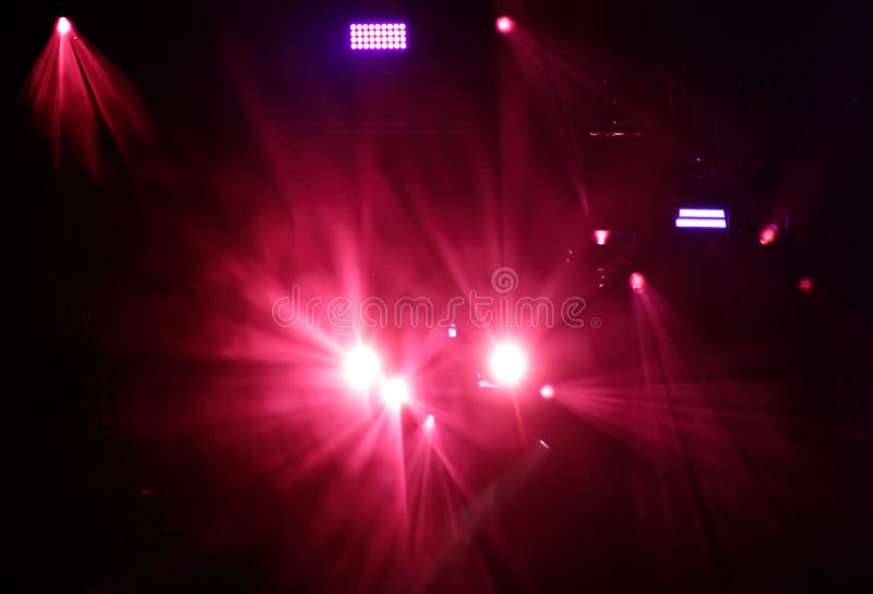 Blue Pink Lights on Stage. Background Stock Image - Image of studio ...
