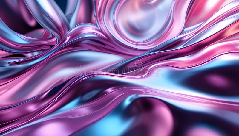 Blue Pink Liquid Metal Background Stock Illustration - Illustration of ...