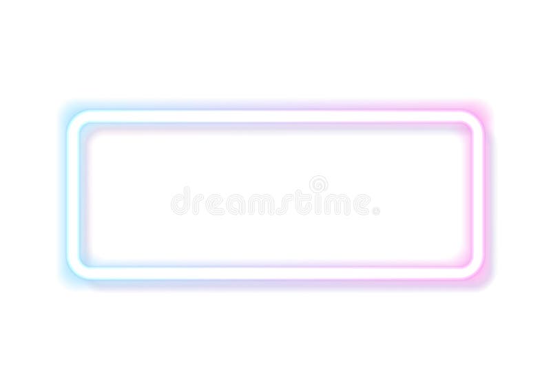 Blue Pink Pastel Rectangle Frame Abstract Neon Background Stock Vector ...