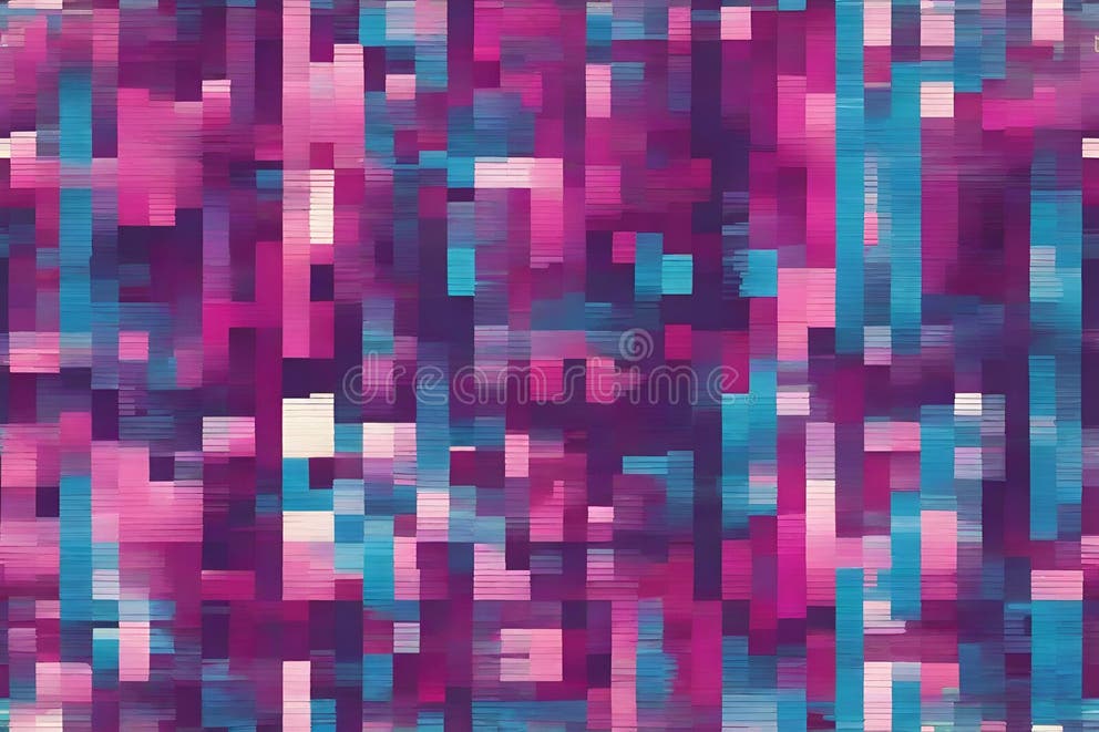 Blue Pink Pixel Bitmap Texture Pattern Stock Illustration ...