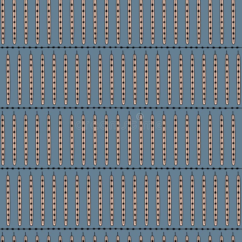 Blue and Pink Seed Pods Geometric Style Seamless Repeating Pattern ...