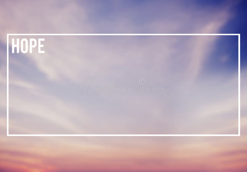 Blue and Pink Sky Background Hope Concept Stock Illustration ...