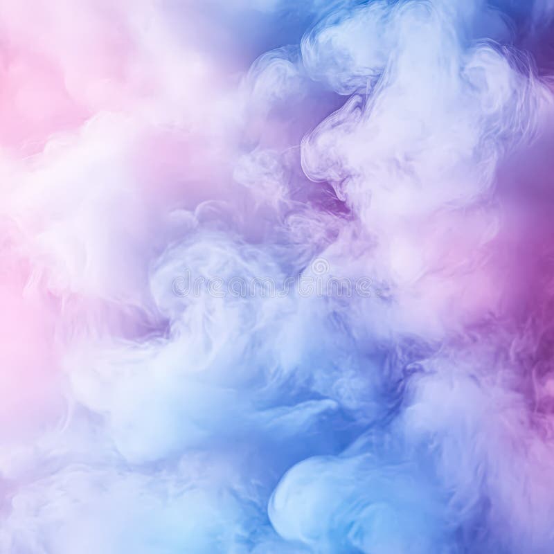 Blue and Pink Smokey Background with a White Cloud Stock Image - Image ...