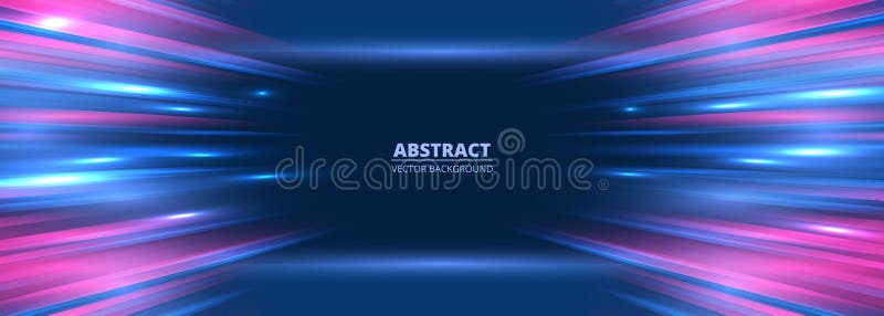 Blue and Pink Speed Lights Abstract Background Travel through Time and ...