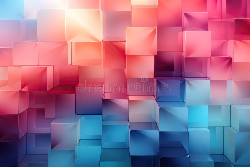 Blue and Pink Squares in 3d Format, Texture of Colored Squares. Stock ...