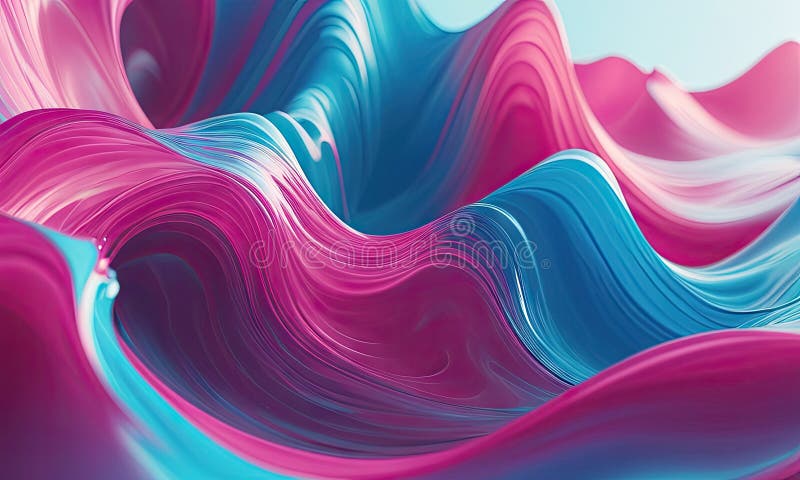A Blue and Pink Swirl Pattern is Displayed on a White Background. Stock ...