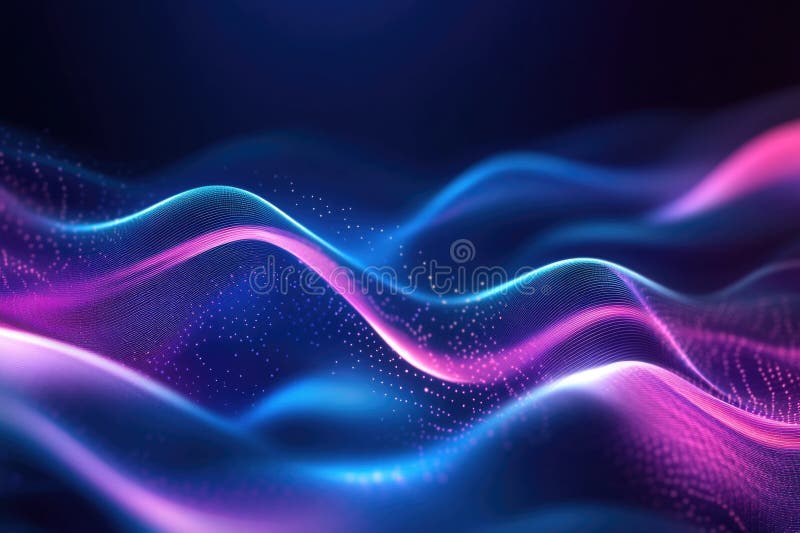 Blue Pink Wave Background stock illustration. Illustration of blue ...