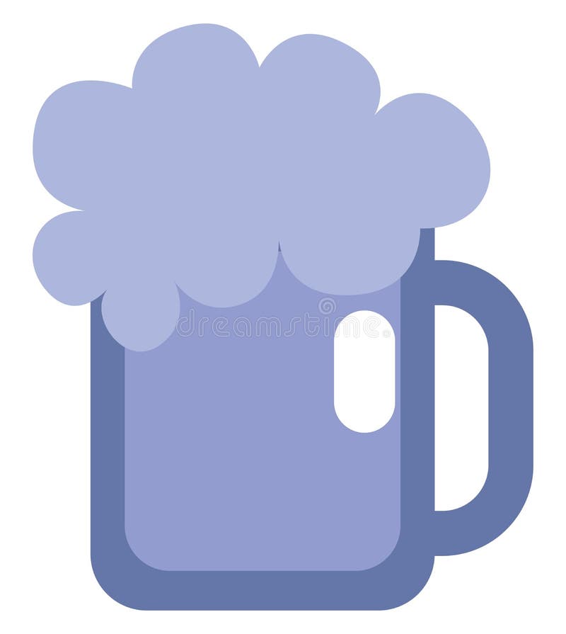 Blue pint of beer, icon stock vector. Illustration of lager - 259398130
