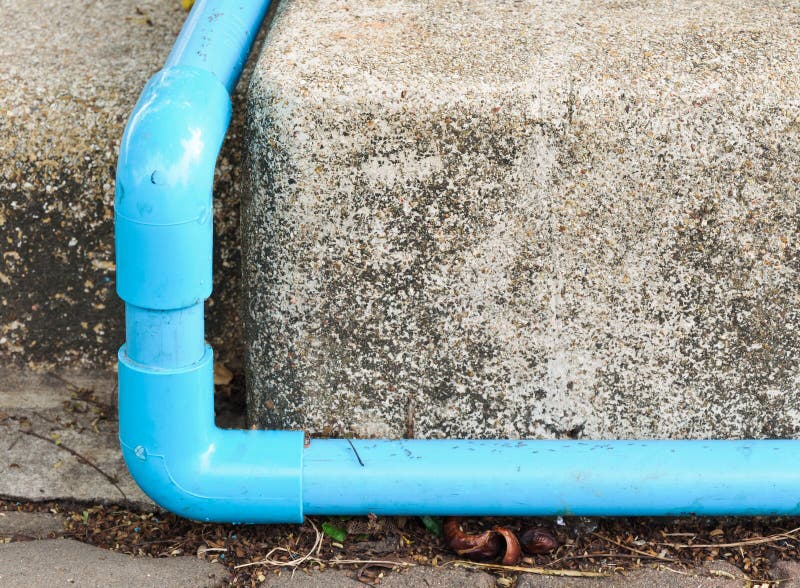 Blue pvc pipe stock image. Image of canalization, business - 20346403