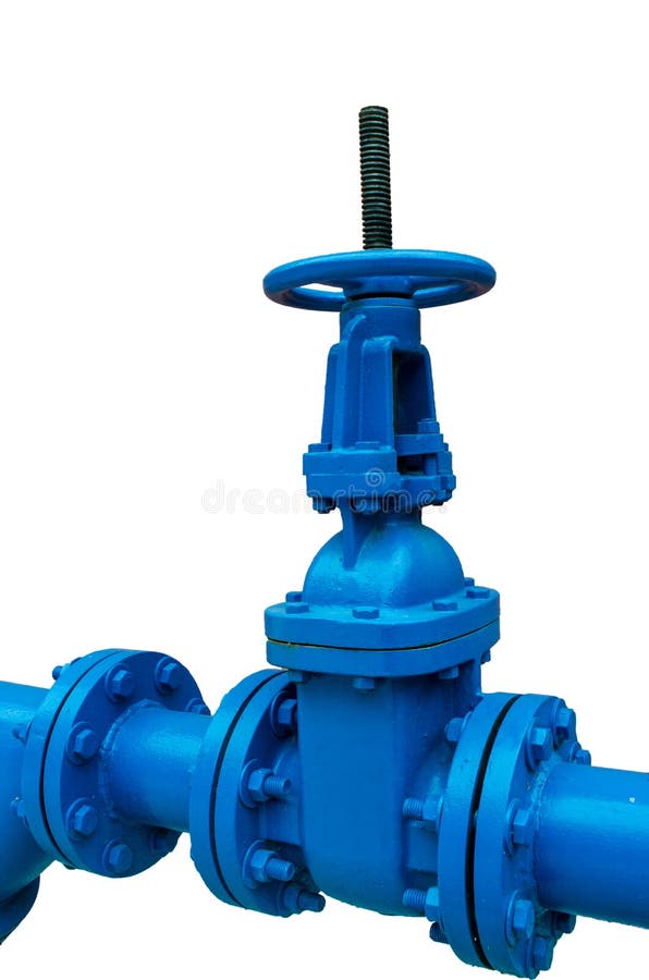 Red Gas Pipe with Blue Valve Stock Image - Image of pipe, repair: 23971903