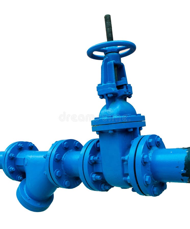 Red Gas Pipe with Blue Valve Stock Image - Image of pipe, repair: 23971903