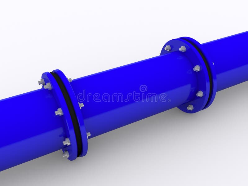 Blue pipeline stock illustration. Illustration of engineering - 40645261