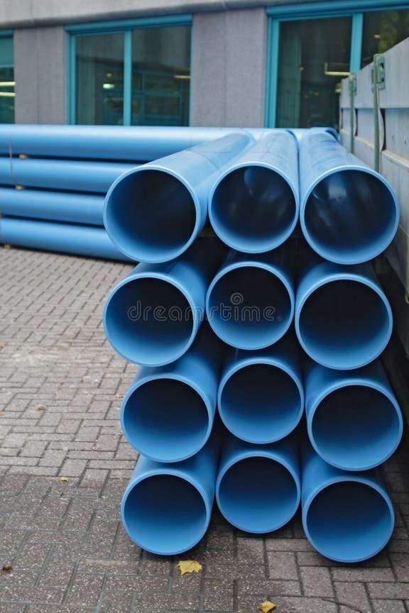 Blue pipes stock photo. Image of site, pipes, building - 1422662