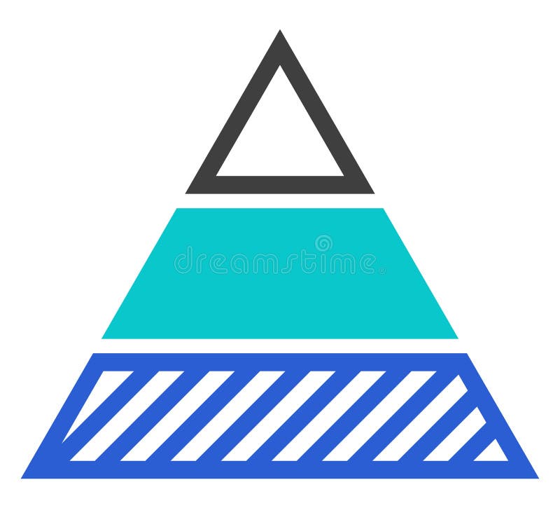 Blue piramid graph, icon stock vector. Illustration of graph - 260375307