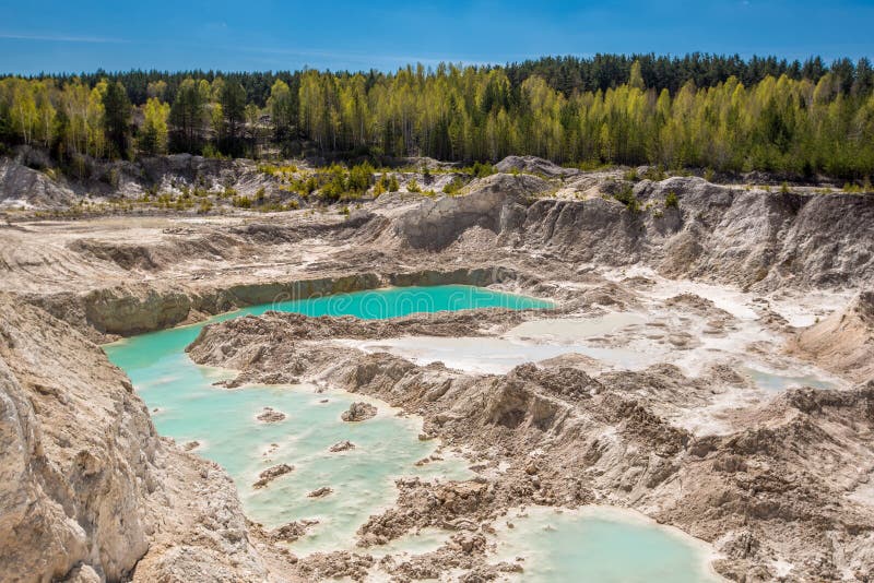 Blue Pit in the Forest on a Clear Day Stock Photo - Image of clear ...