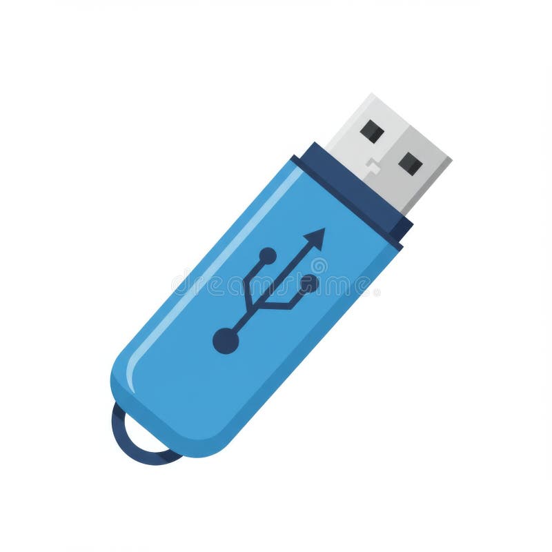 Blue Pixel Art USB Flash Drive Illustration Stock Illustration ...