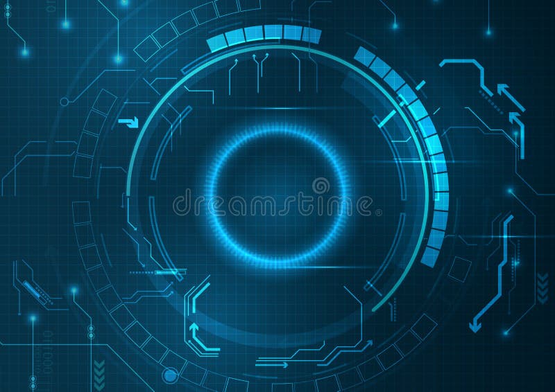 Blue Pixel Digital Futuristic Technology Stock Vector - Illustration of ...