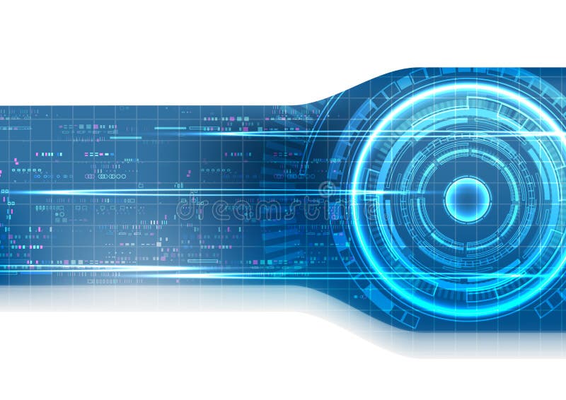 Blue Pixel Digital Futuristic Technology Stock Vector - Illustration of ...