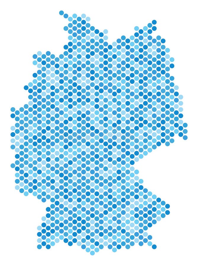 Blue Dot Germany Map stock vector. Illustration of national - 118740414