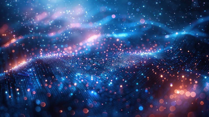 Blue Pixelated Technology Design Background on White Stock Illustration ...