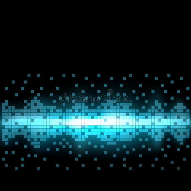 Blue Pixels stock vector. Illustration of pixels, equalizer - 31523351
